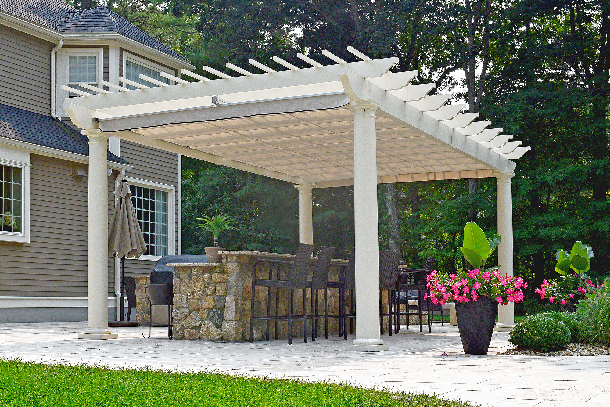 13x20 Custom Pergola in Southborough, MA - Outdoor Personia
