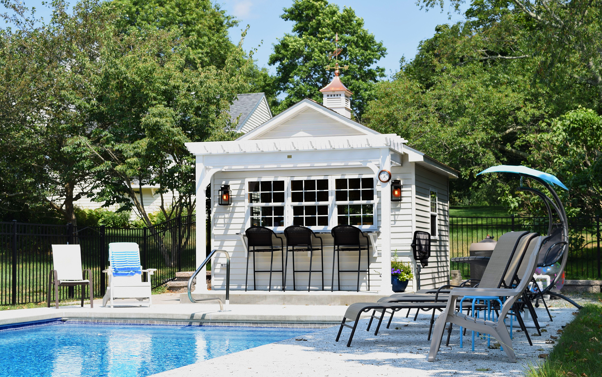 Custom 12x12 Pool House in Middletown, RI - Outdoor Personia