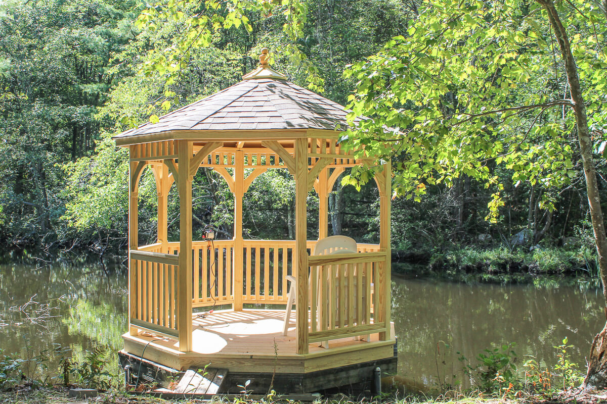 A Swan Custom Gazebo in Holliston, MA - Outdoor Personia