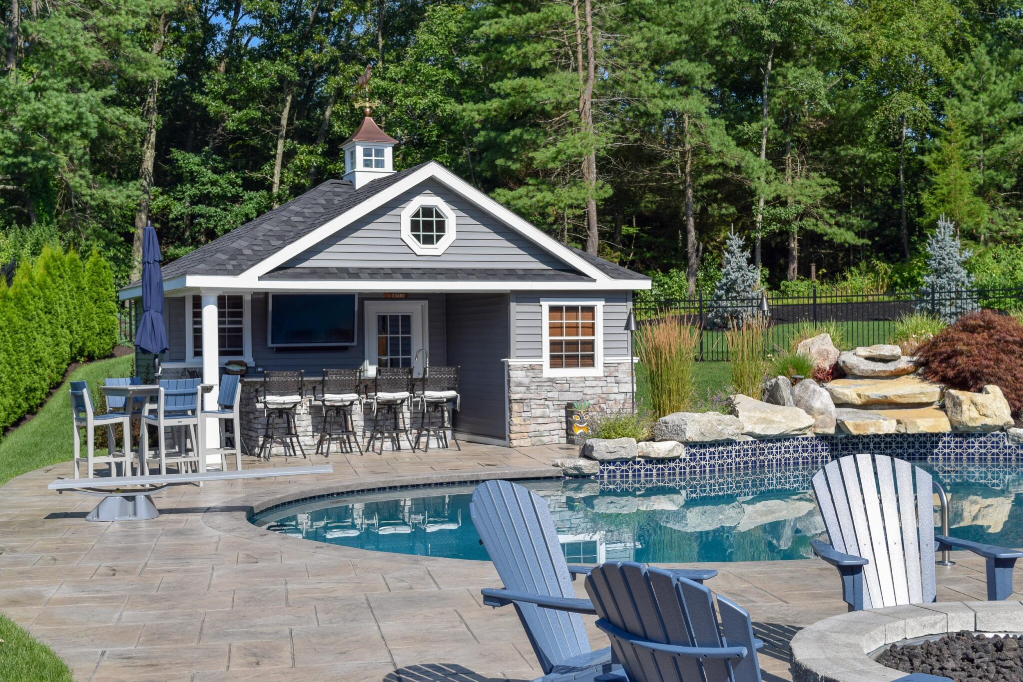 A Swan Custom Pool House in Wrentham, MA - Outdoor Personia