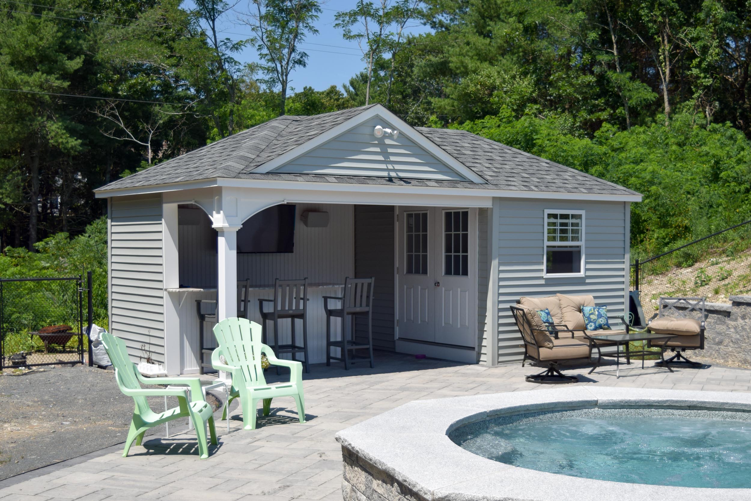 A Swan Custom Pool House in Marshfield, MA | Baystate Outdoor Personia