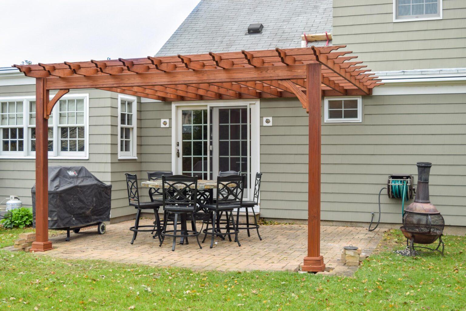 A 14x14 Wood Pergola in Riverside, RI - Outdoor Personia